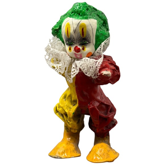 Art | Vintage Handcrafted Clown Figurine By Ava Mexico Bright Colors ...